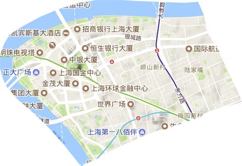陆家嘴街道高清地形地图
