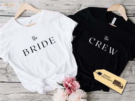 Womans Jga T Shirt Bride And Crew Simple And Modern Wedding T For