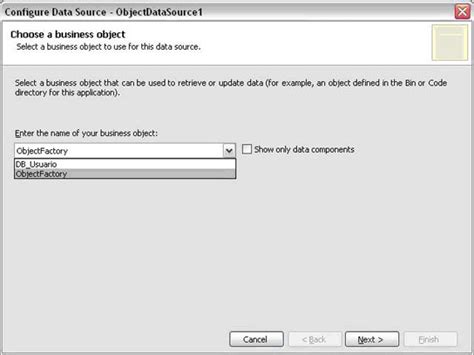 Aspnet Objectdatasource Controle Para Acesso A Banco De Dados