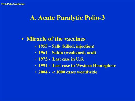 Ppt Post Polio Syndrome Powerpoint Presentation Free Download Id