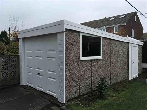 Pent Garage Refurbishment With Front Cladding Danmarque Garages