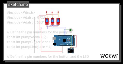 Drinkbot 4 Pumps 2 Buttons Copy Working Text Display Wokwi Esp32