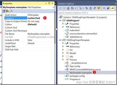 Template Visual Studio Experimental Instance Vsix