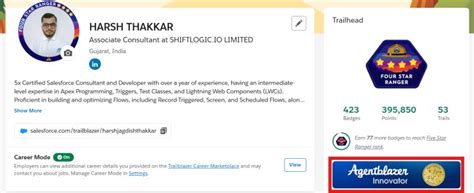 Harsh Thakkar On Linkedin Trailblazers Salesforce Trailhead Agentforce