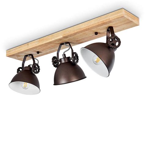 Hofstein Deckenleuchte Mot Deckenlampe Aus Metallholz In Schwarz