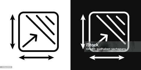 검은색과 흰색의 얇은 선 획으로 설정된 영역 및 치수 아이콘 3차원 형태에 대한 스톡 벡터 아트 및 기타 이미지 3차원 형태