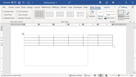 How To Create And Customize Tables In Microsoft Word Make Tech Easier