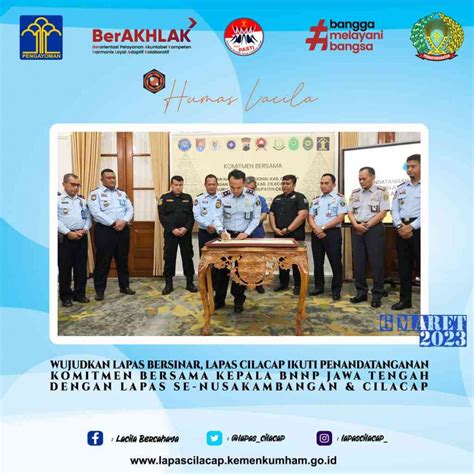 Wujudkan Lapas Bersinar Lapas Cilacap Ikuti Penandatanganan Komitmen