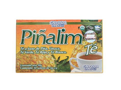 Té Piñalim piña Linaza Té Verde Té Rojo Y Té Blanco Sobres De g C u Gn vida HEALTHY SHOP