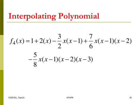 Ppt Se301 Numerical Methods Topic 5 Interpolation Lectures 20 22
