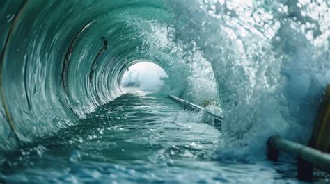 Premium Photo Ocean Wave Energy Conversion Marine Power Sustainable Ocean Tech