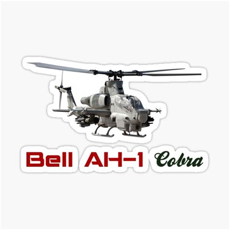 Bell Ah 1 Cobra Helicopter Ah 1 Helicopter Ah 1w Ah 1z Viper Sticker