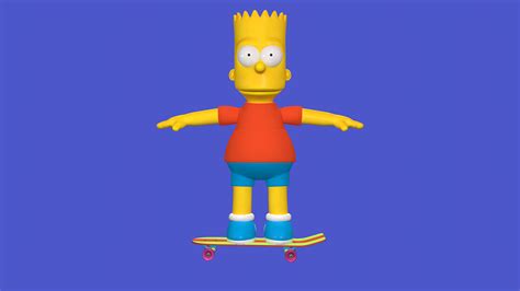 Bart Simpson Skateboarding