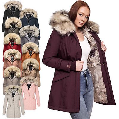 Navahoo Premium Damen Winter Jacke Parka Mantel Winterjacke Warm