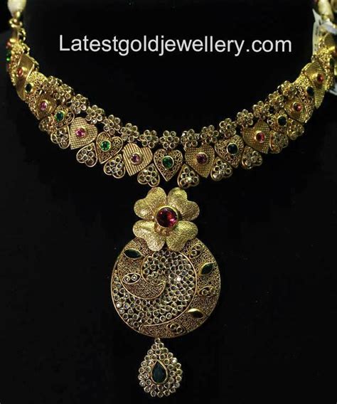 Antique Uncut Diamond Necklace Latest Gold Jewellery Designs