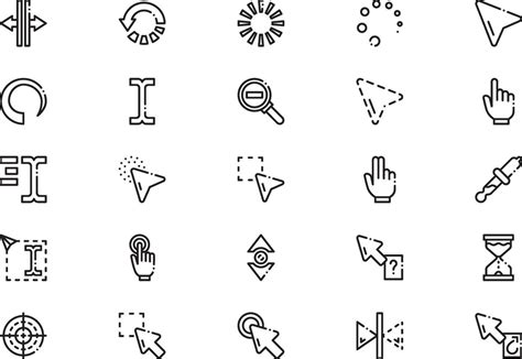 Selection And Cursors Icons Collection Is A Illustration With Editable