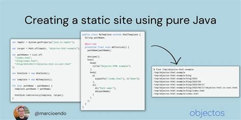 Creating A Static Site Using Pure Java Objectos 051 Released Dev Community