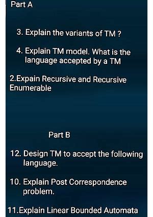 ATC Important Questions Module Wise Automata Theory And Compiler