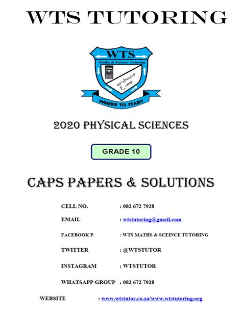 2020 Wts 10 Physical Sciecnces Guide Q S Pdf