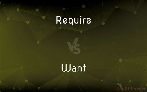 Require Vs Want — Whats The Difference