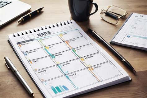Marketing Plan Strategy Calendar Planner Concept Premium Ai Generated