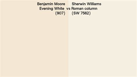 Benjamin Moore Evening White 907 Vs Sherwin Williams Roman Column Sw