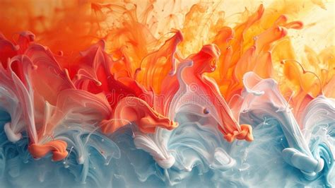 Vivid Abstract Fluid Art With Dynamic Colors Stock Image Image Of