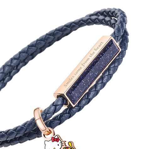 Personalized Hello Kitty Leather Bracelet Crudo