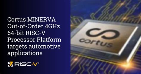Cortus Minerva Out Of Order 4ghz 64 Bit Risc V Processor Platform Targets Automotive