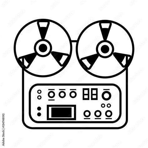 Audio Console Device Icon Vector Illustration Design Stock Vector