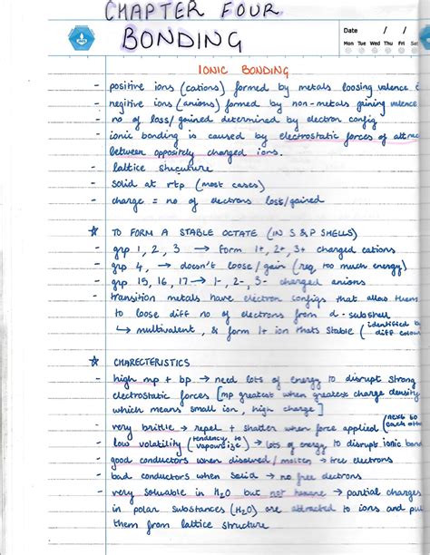 Ionic Bonding Summary Chem 1a03 Studocu