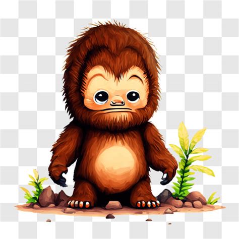 Download Cartoon Sasquatch In Natural Setting Pngs Online Creative