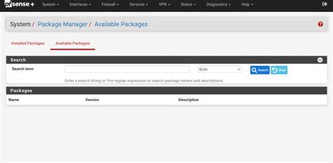 available packages not showing any packages r pfsense