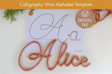 Best 13 Printable Wire Alphabet Template For Wire Art Uppercase