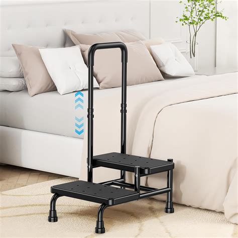 2 Step Stool With Handle For Elderly Adults And Seniors