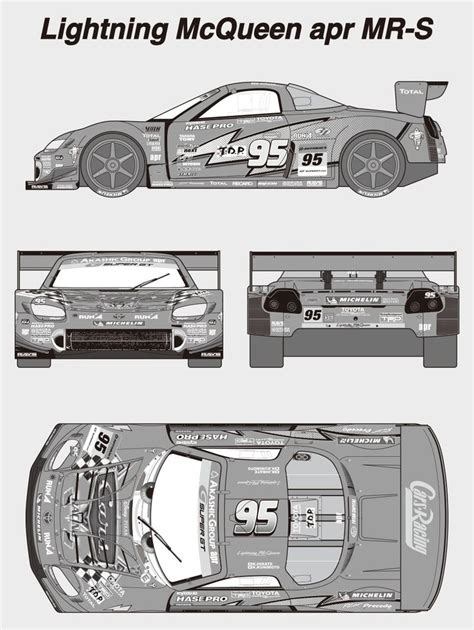 Lightning Mcqueen Apr Mr S Car Blueprint Pdf Svg Vector Drawing In