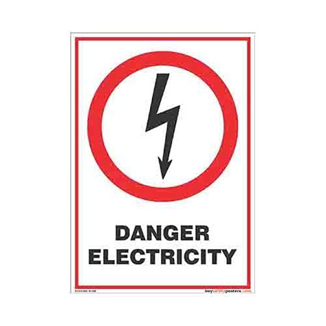 Buy Buysafetys Electrical Danger Signage In English PVC Sticker Portrait A5 6 Inch X