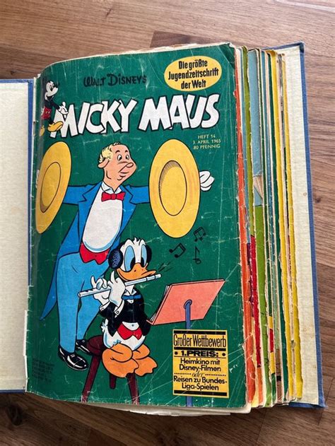 Micky Maus Hefte im Original Sammelordner Donald Duck Gebraucht in Gysenstein für CHF