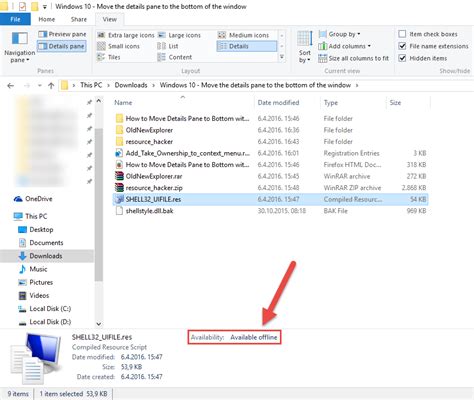 How To Move Details Pane To Bottom Without Memory Patching Win10