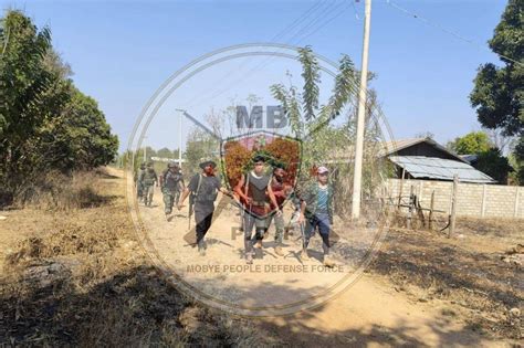 မိုးဗြဲမြို့ တိုက်ပွဲမှာ စစ်ကောင်စီပစ်ခတ်တဲ့လက်နက်ကြီး စစ်ကောင်စီတပ်စွဲနေရာ ပြန်ကျတဲ့အတွက် အနည