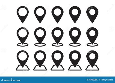 Set Of Maps Pins Location Map Icon Stock Vector Illustration Of Business Technology