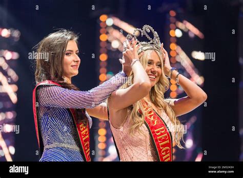 Miss Belgium 2019 Elena Castro Suarez And Miss Belgium 2020 Celine Van