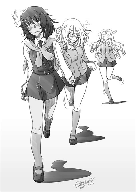 Andou Oshida And Marie Girls Und Panzer Drawn By Hizuekeaki Danbooru