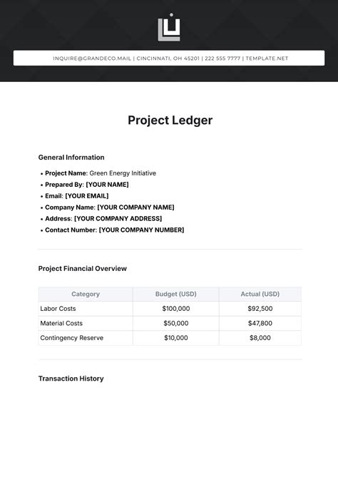 Free Ledger Templates To Edit Online