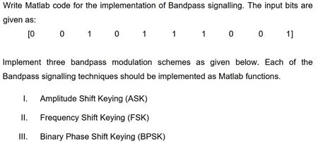 solved write matlab code for the implementation of bandpass