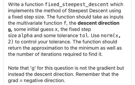 Question 2 6 Marks Write A Function Fixed Steepest