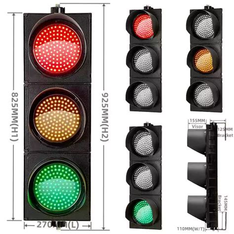 200mm8 Inch Led Traffic Light With 3 Aspect Red Yellow Green Ball
