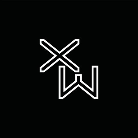 Xw Logo Monogram With Line Style Design Template 16572615 Vector Art At Vecteezy