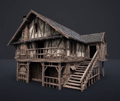 Artstation Medieval Slavic House Cottage Cabin Hut Town City Aaa