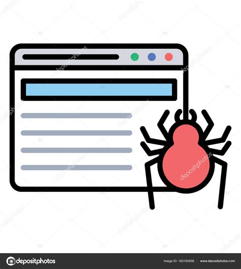 Internet Bot Web Crawler Colored Icon Stock Vector Image By